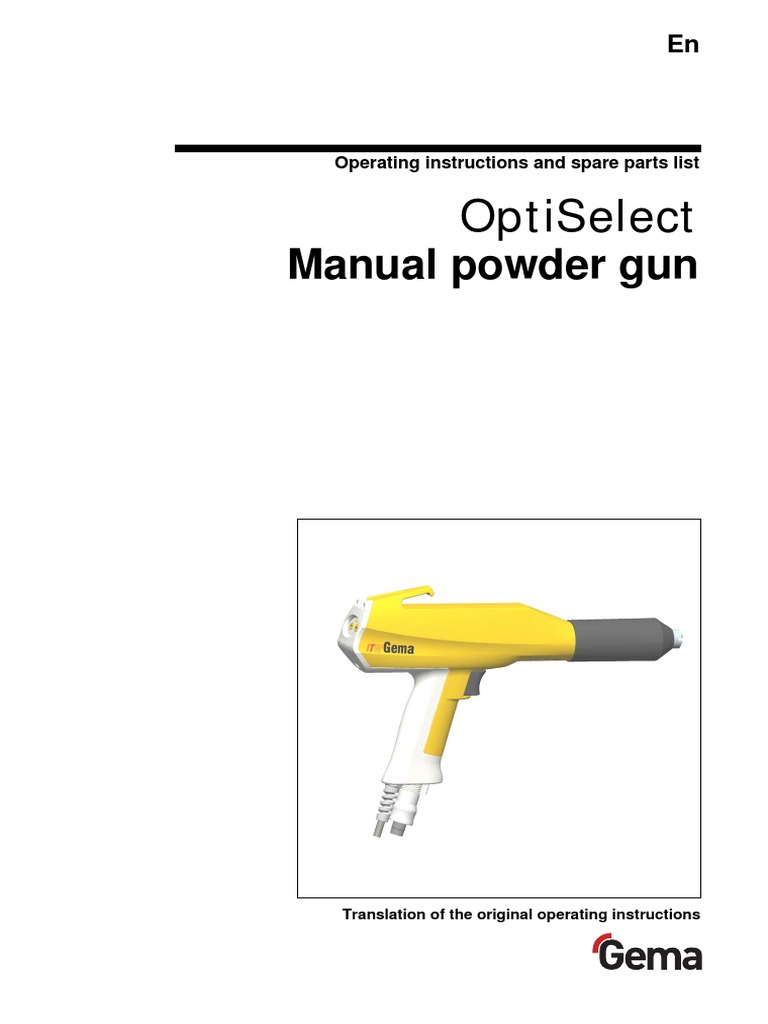 Powder Handle OptiSelect-en | PDF | Electrostatics | High Voltage