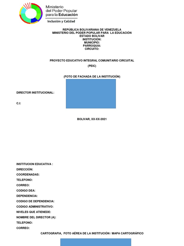 Peic Ejemplo. Carolina Arenas 2022 | PDF | Educación de la primera ...