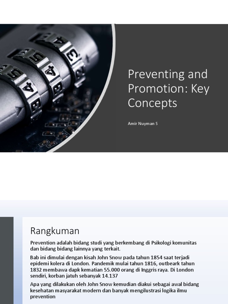 Prevention and Promotion - Key Concepts | PDF
