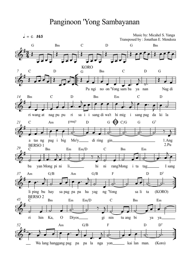 Panginoon Yong Sambayanan | PDF