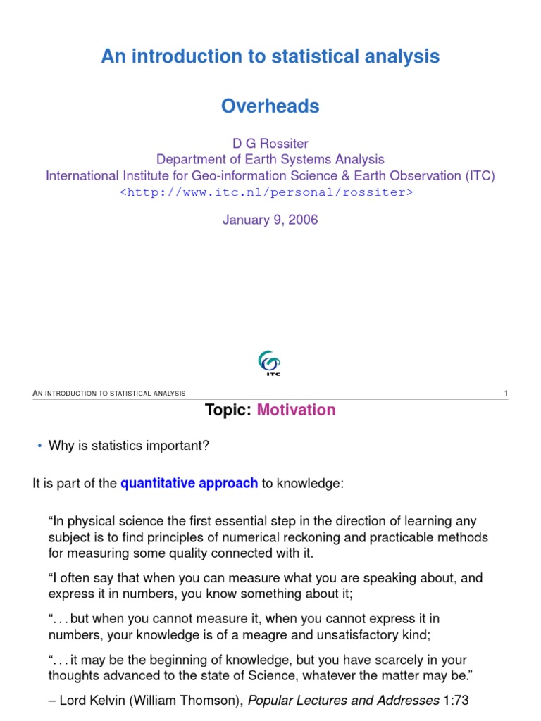 Statistical Analysis | PDF | Type I And Type Ii Errors | Errors And ...