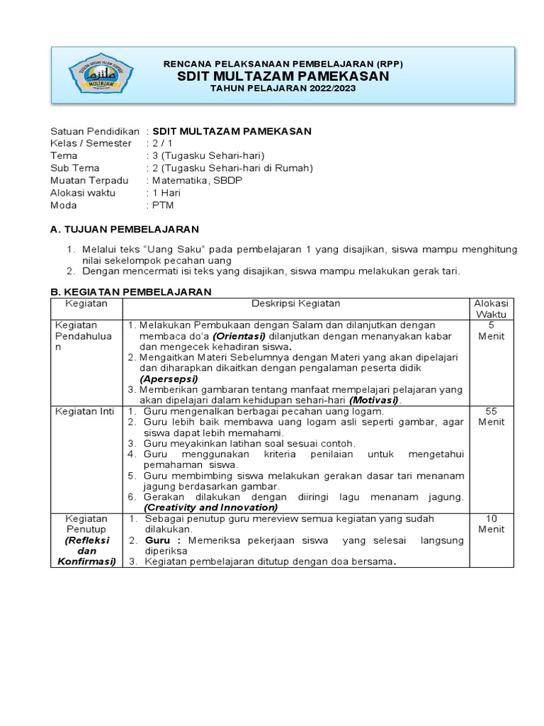 RPP 3 ST 2 Mat, SBDP | PDF