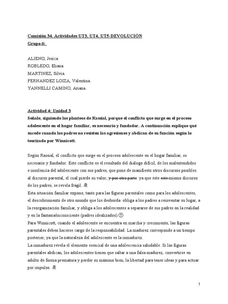 Actividad UT4,5,6 - Adolescencia., COM 34-GRUPO 6.docx-Devolución | PDF | Ciencias del ...
