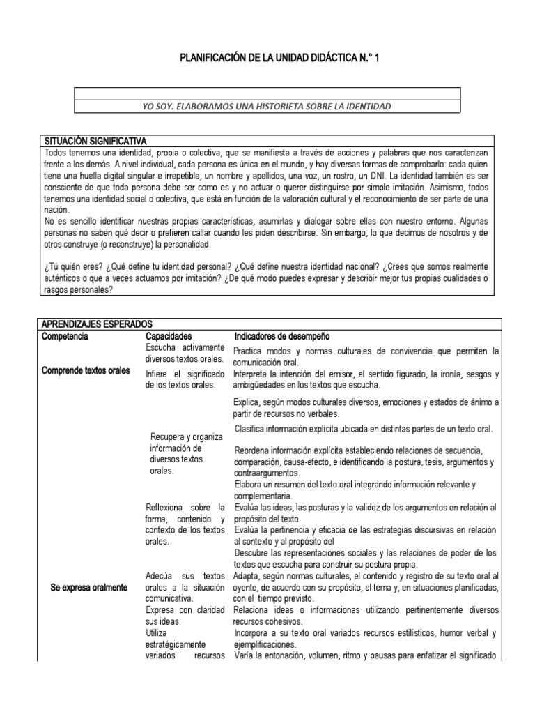 4to Grado I UNIDAD | PDF | Cómics | Comprensión lectora