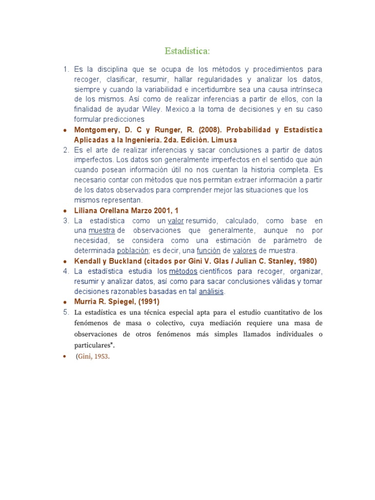 Estadística: Descriptiva e Inferencial | PDF | Estadísticas | Estadísticas descriptivas