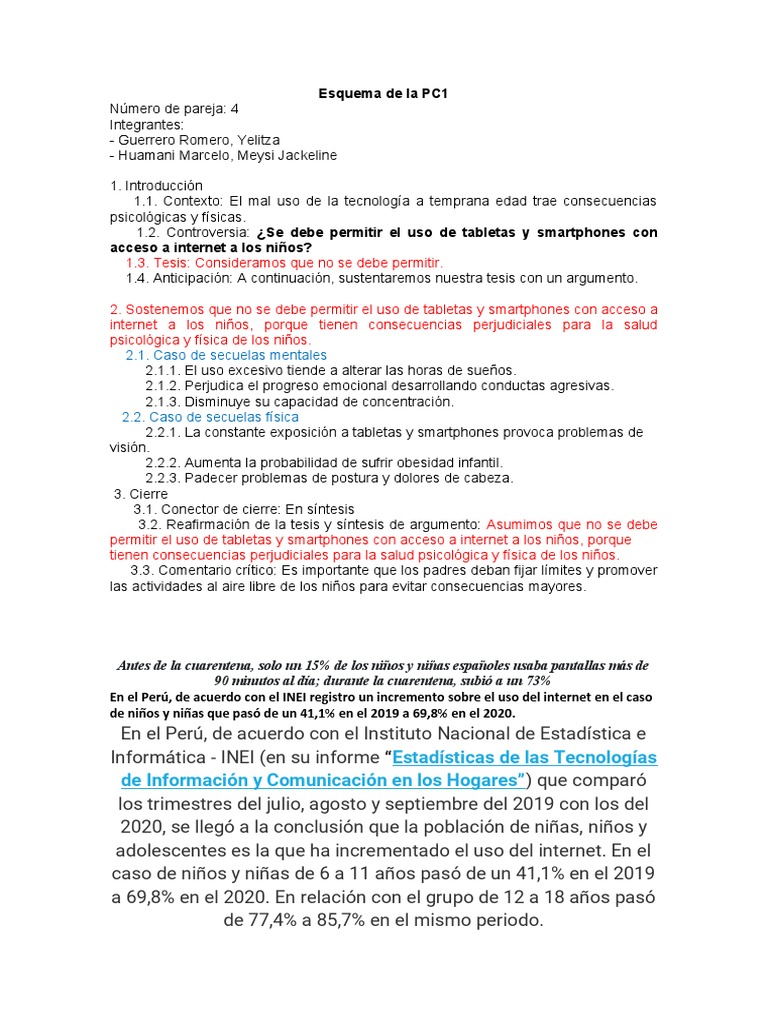 Esquema de La PC1 | PDF | Ciencias sociales | Salud y bienestar