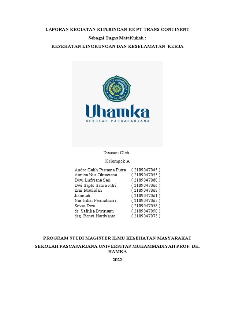 Laporan Kegiatan Kunjungan KLKK Kelompok A | PDF