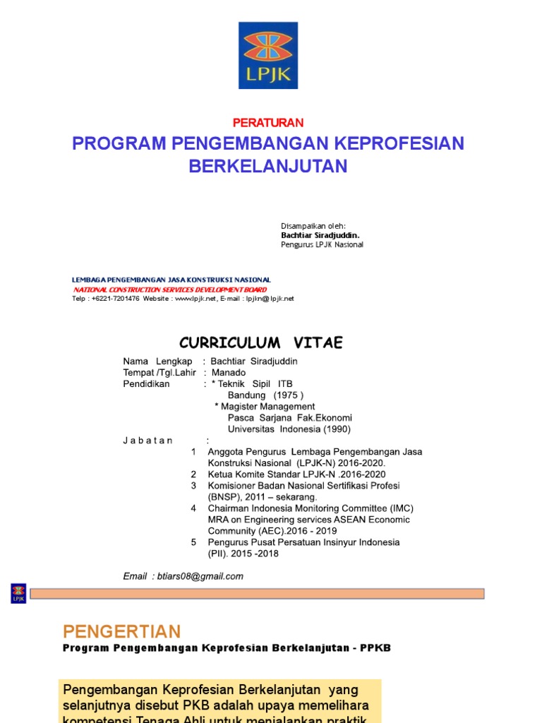201804-CPD Ahli K3 Konstruksi-20-03-Peraturan Program Pengembangan Keprofesian Berkelanjutan | PDF