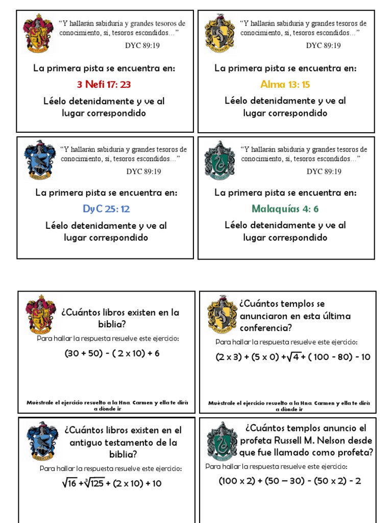 Pistas de Todos... Busqueda Del Tesoro | PDF