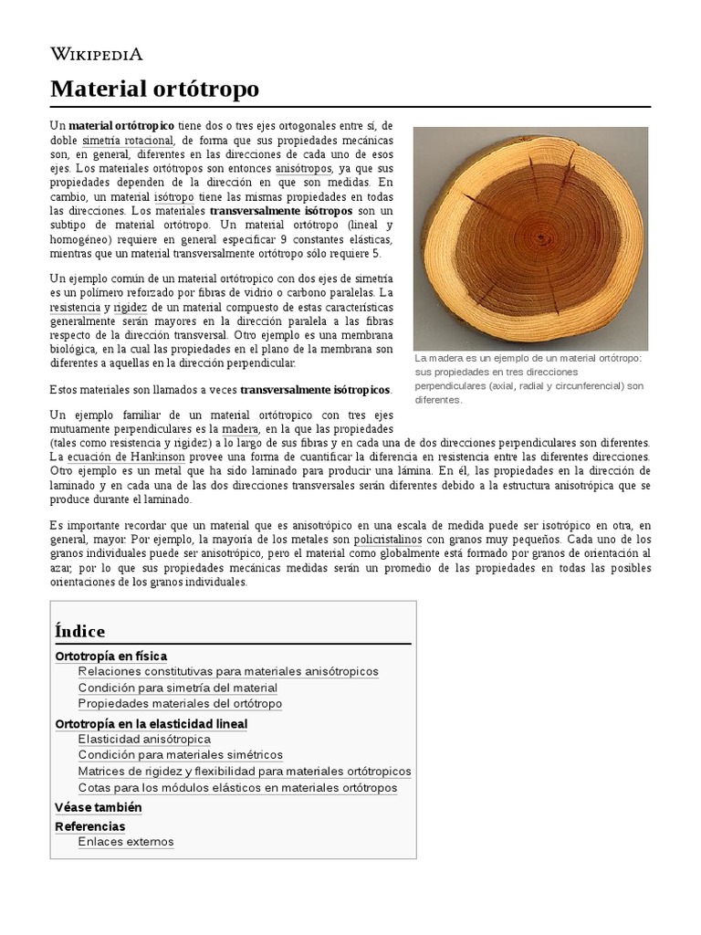 Material Ortótropo | PDF | Elasticidad (Física) | Física