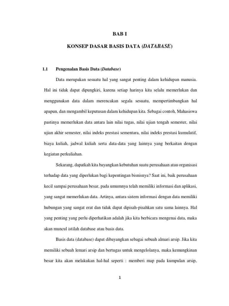 Konsep Basis Data | PDF | Komputer | Teknologi & Rekayasa