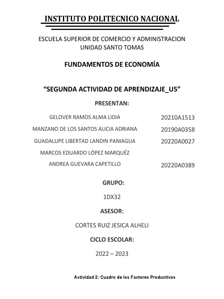 Segunda Actividad de Aprendizaje - U5 | PDF | Mercado (economía) | Monopolio