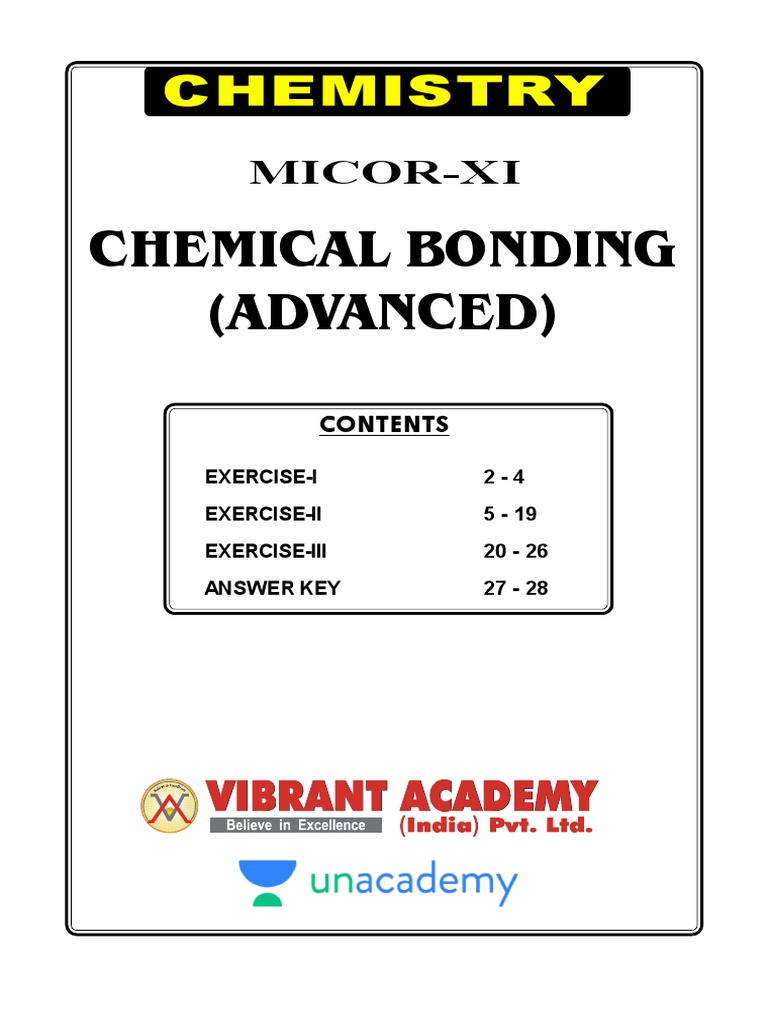 Chemical Bonding Advance (Micro) | PDF | Chemical Bond | Molecular Orbital