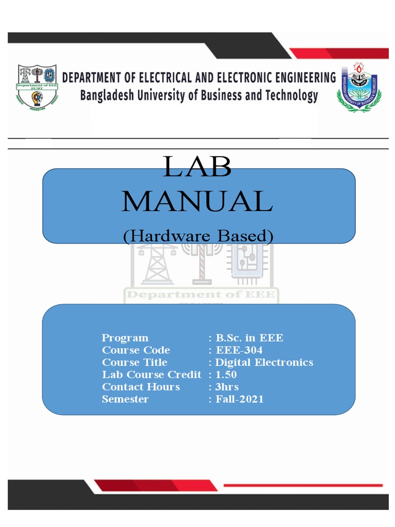 Bubt Eee-304 Lab Manual - Edited 25-12-21 v2 | PDF | Logic Gate ...