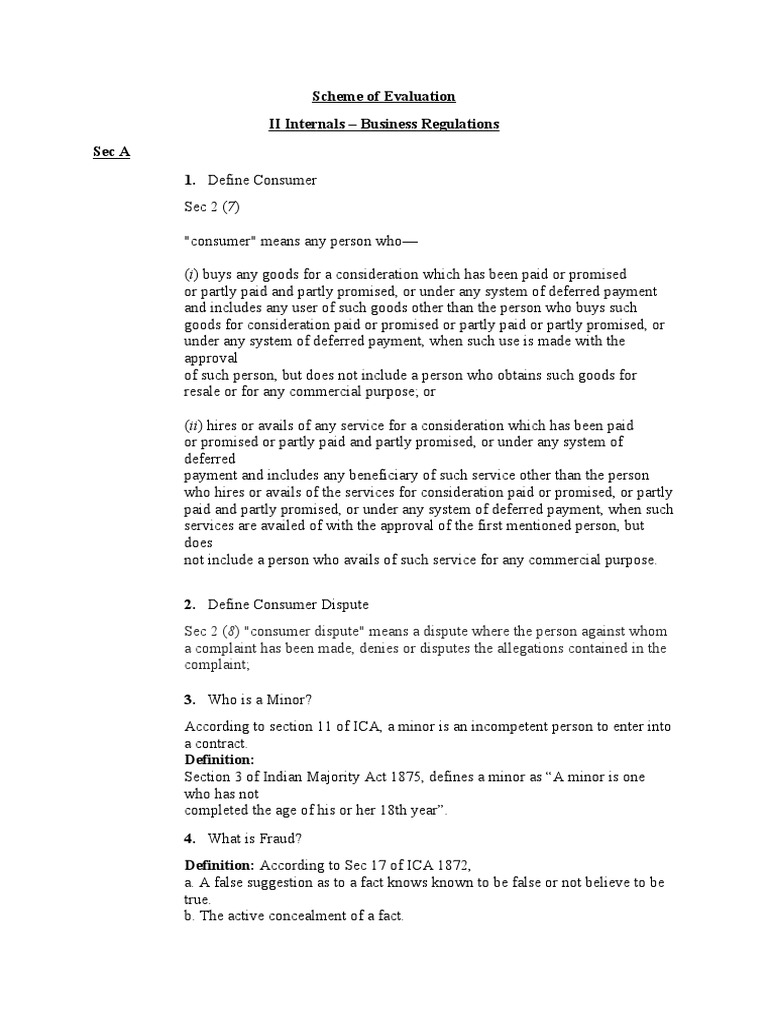 Scheme of Evaluation - BR IA 2 | PDF | Business | Justice