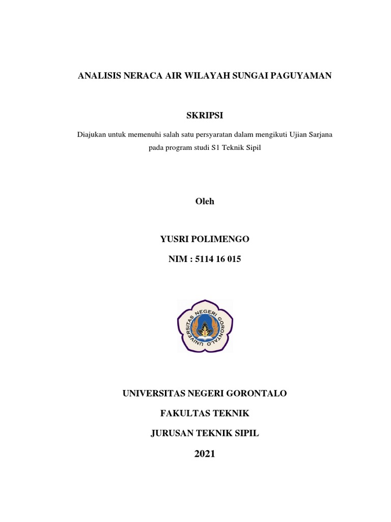 PROPOSAL SKRIPSI YUSRI POLIMENGO EPS.1-dikonversi | PDF