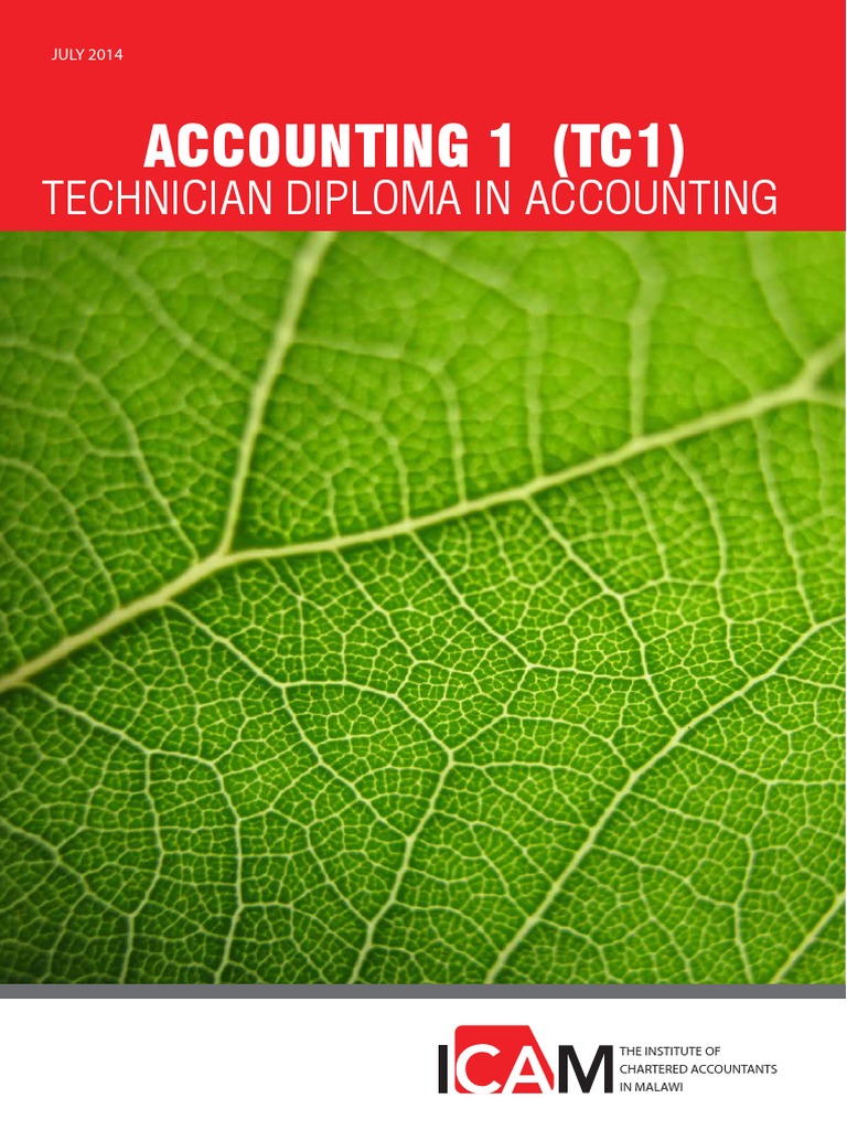 Accounting 1 (Tc1) : Technician Diploma in Accounting | PDF | Bookkeeping | Accounting