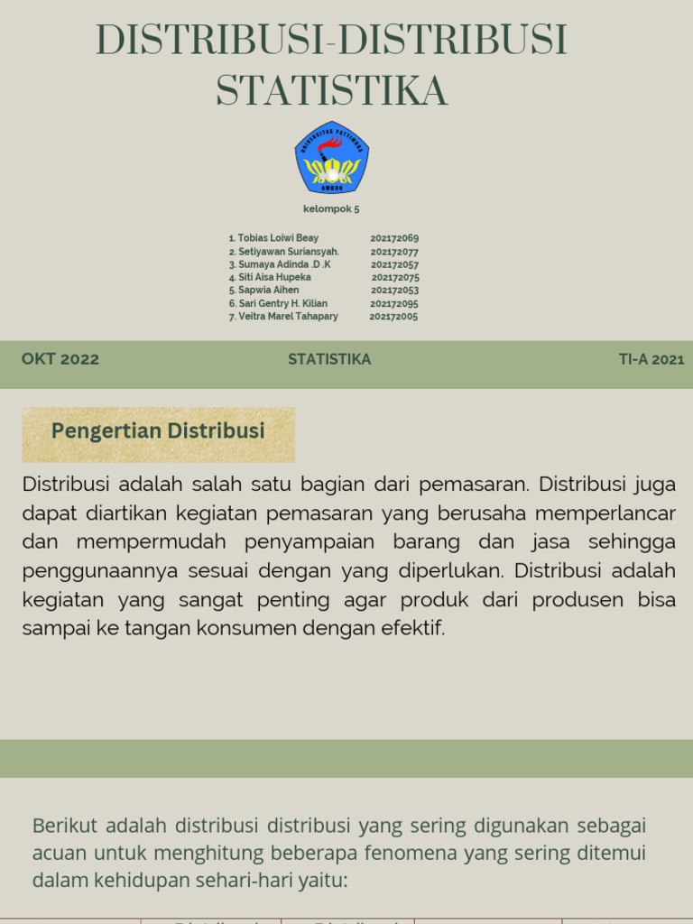 Distribusi-Distribusi Statistika | PDF