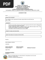 DepED Intake Sheet Forms Per DO 40, S. 2012 | PDF