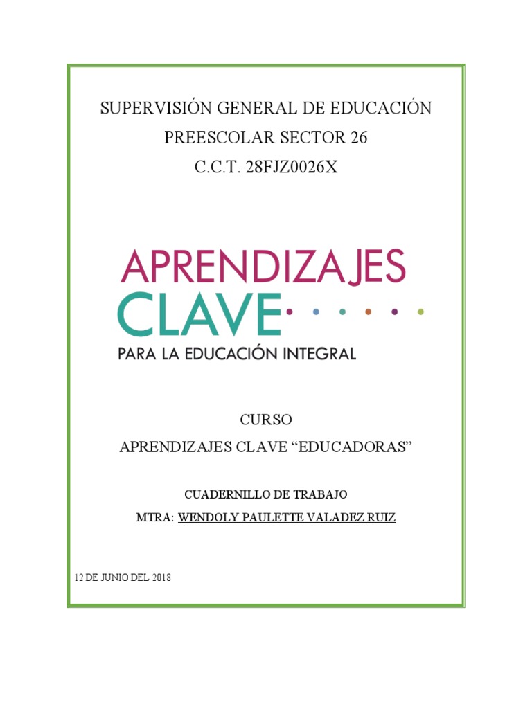Cuadernillo Completo de Aprendizajes Clave | PDF | Educación de la ...