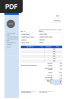 Tiffin Bill May - XLSX - Invoice Template | PDF