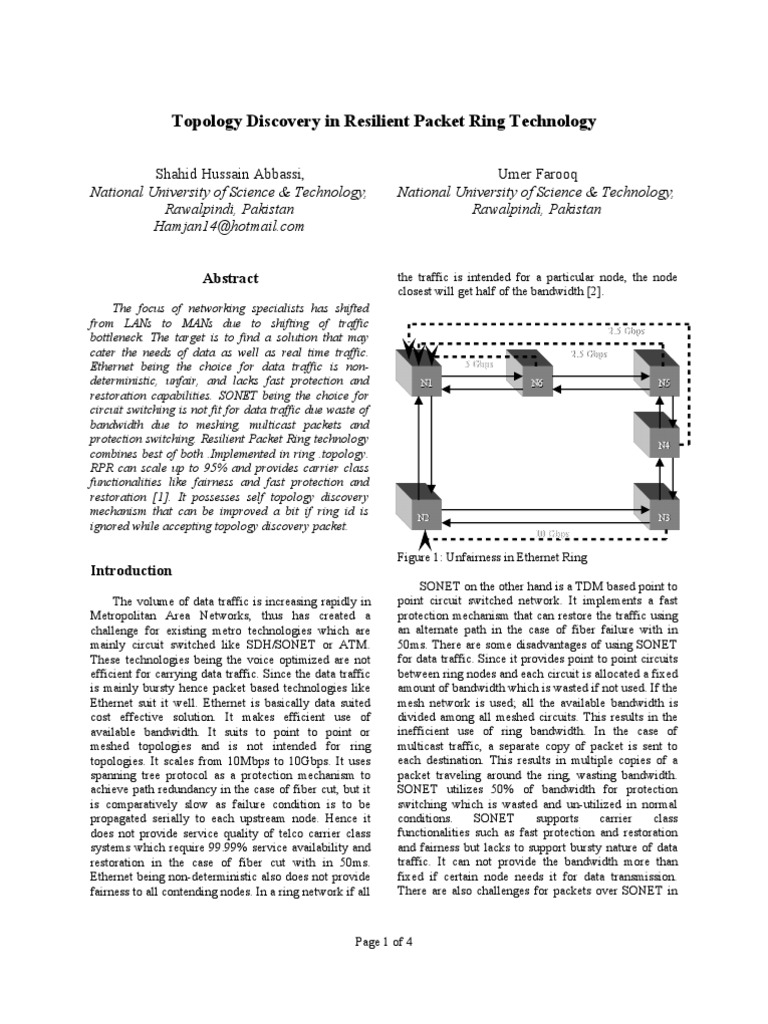 RPR Paper | PDF | Network Topology | Computer Network