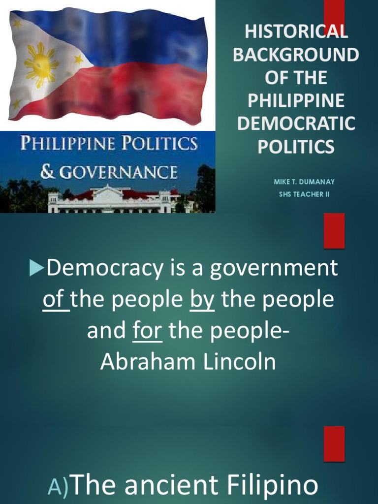 Historical Background of The Philippine Democratic Politics | PDF ...