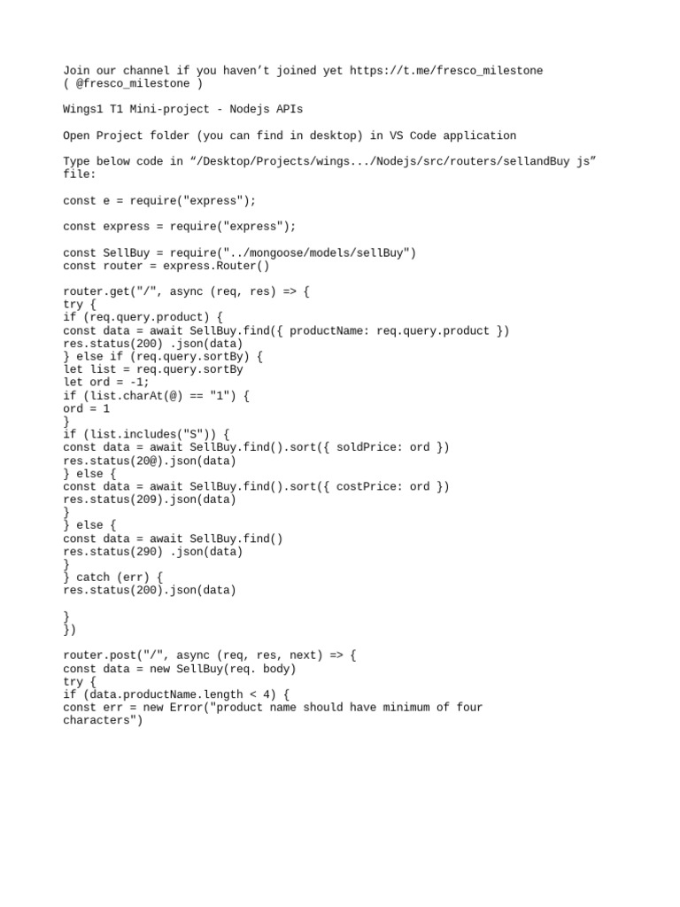 Wings1 T1 Nodejs APIs (62637) | PDF | Information Age | Computer ...