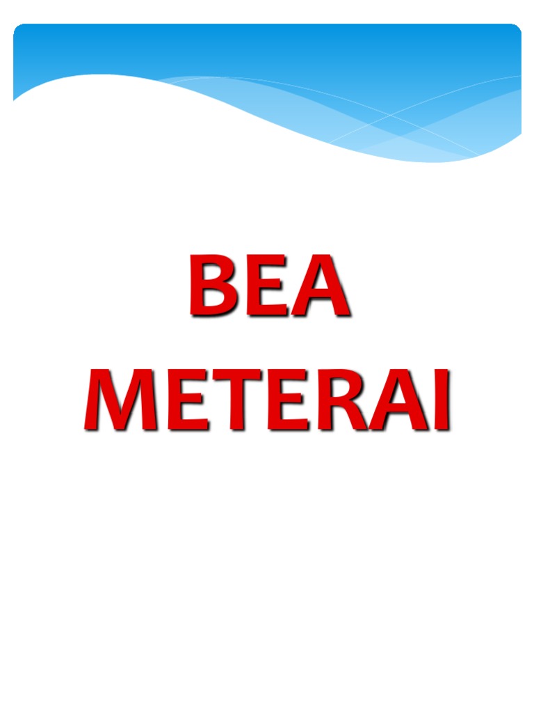 Bea Materai | PDF
