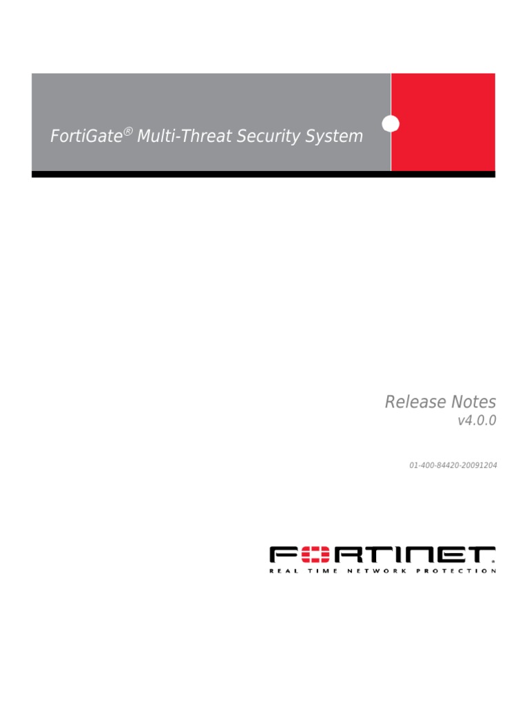 FortiOS v400 Release Notes | PDF | Instant Messaging | Transport Layer ...