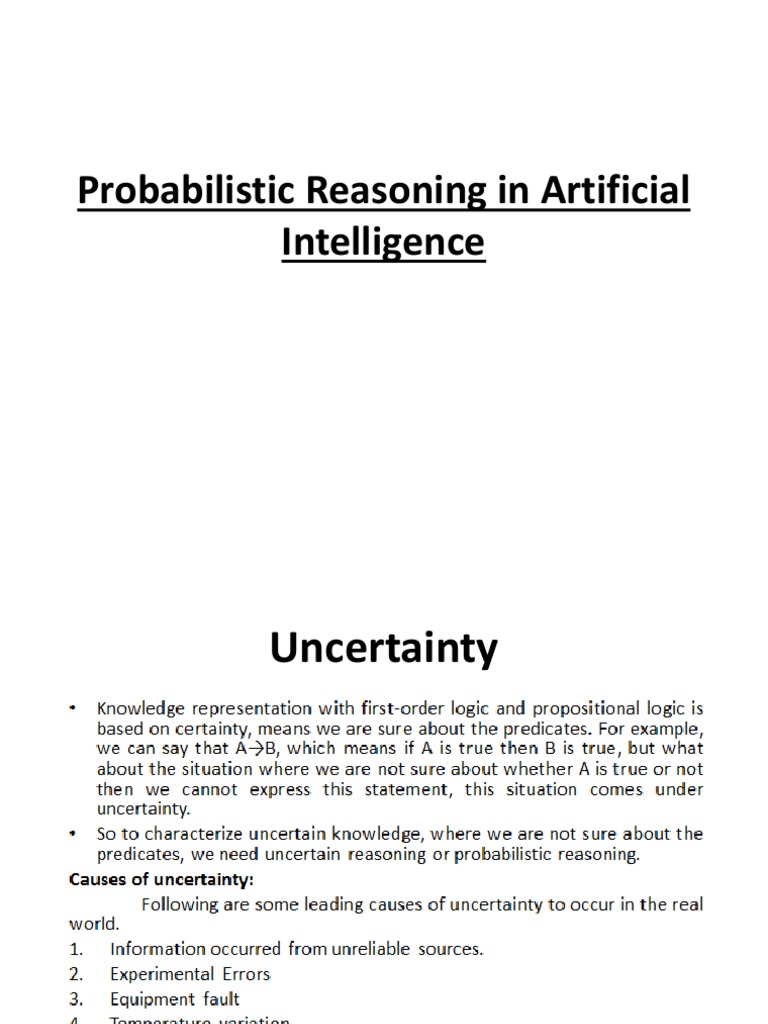 202004021910158758chandrabhan Artificial Intelligence Probabilistic Reasoning | PDF | Bayesian ...