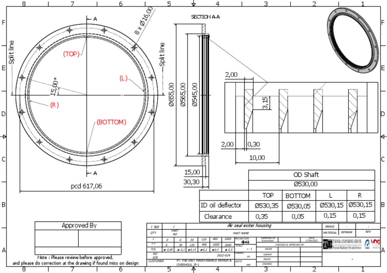 Oil Deflector # 3 (ID SHAFT 530,00 MM) | PDF
