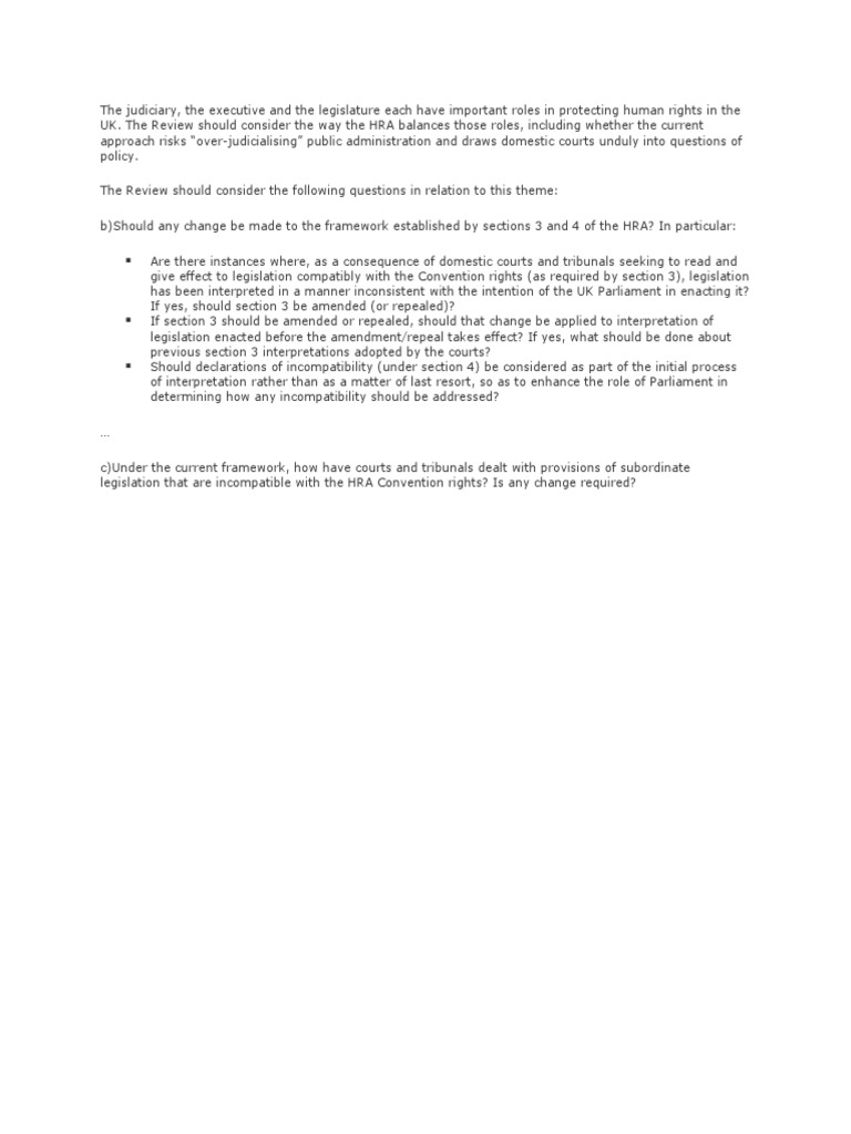 sections 3 and 4 Human Rights Act | PDF