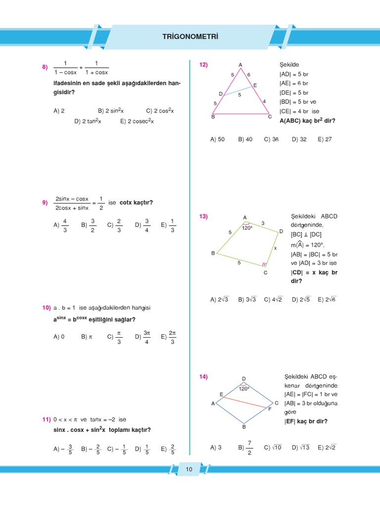 Sınıf Matematik Soru Bankası - Ornek | PDF