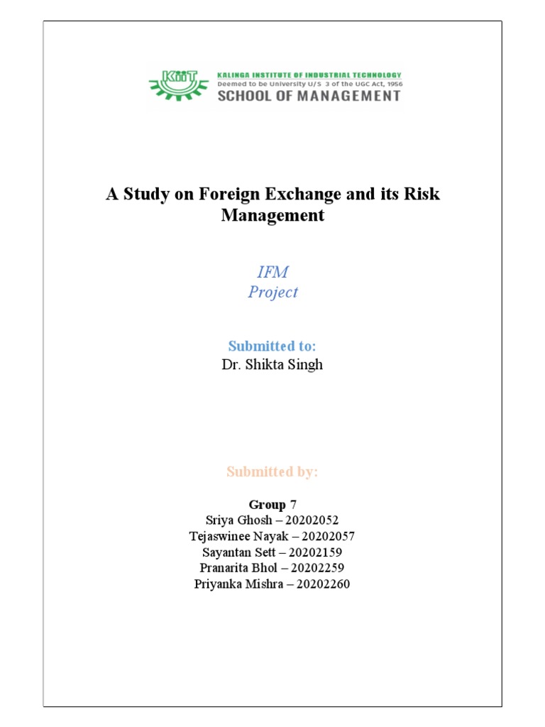 Group 7 - IFM Project | PDF | Foreign Exchange Market | Spot Contract