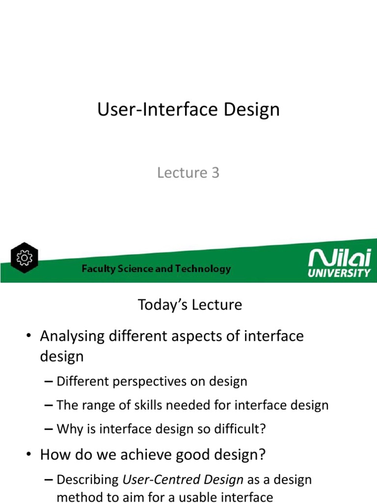 User-Interface Design | PDF | User Interface Design | Usability User-Interface Design | PDF | User Interface Design | Usability