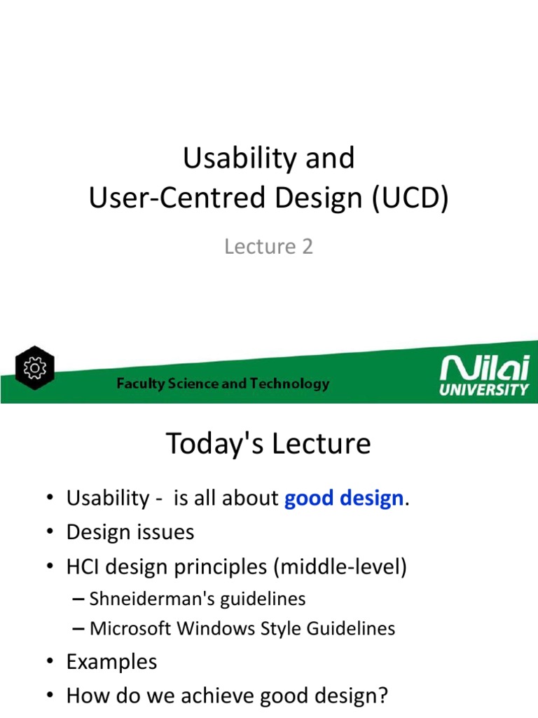 Usability Principles in User-Centered Design | PDF | Usability | User ...