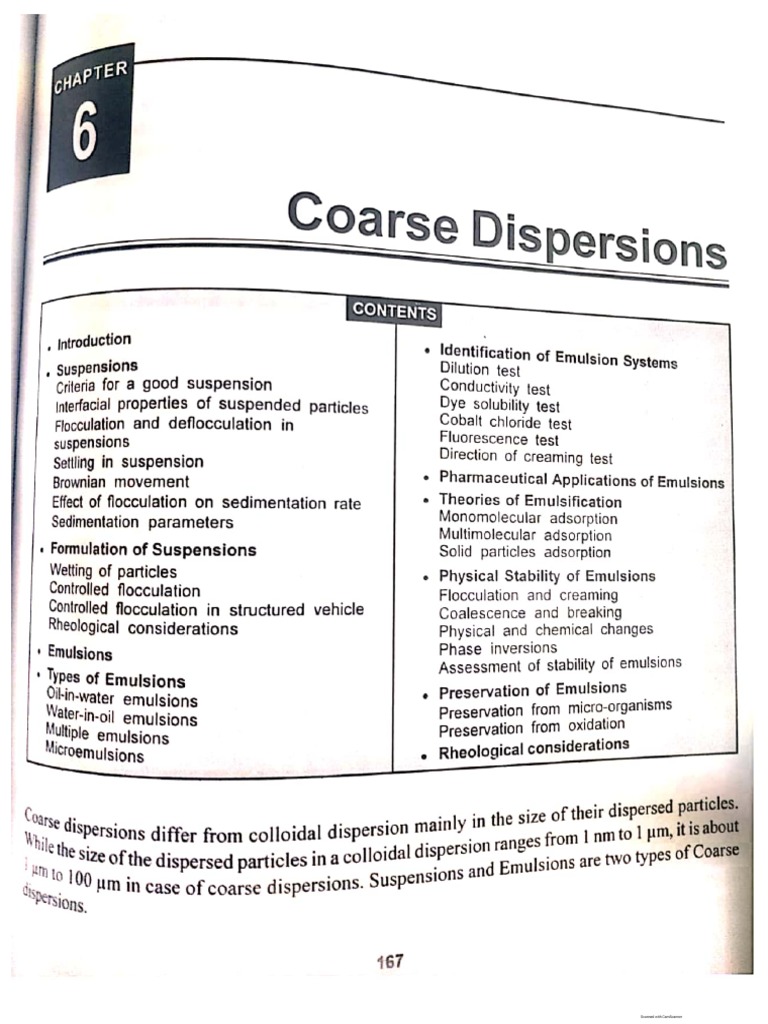 Coarse Dispersion | PDF