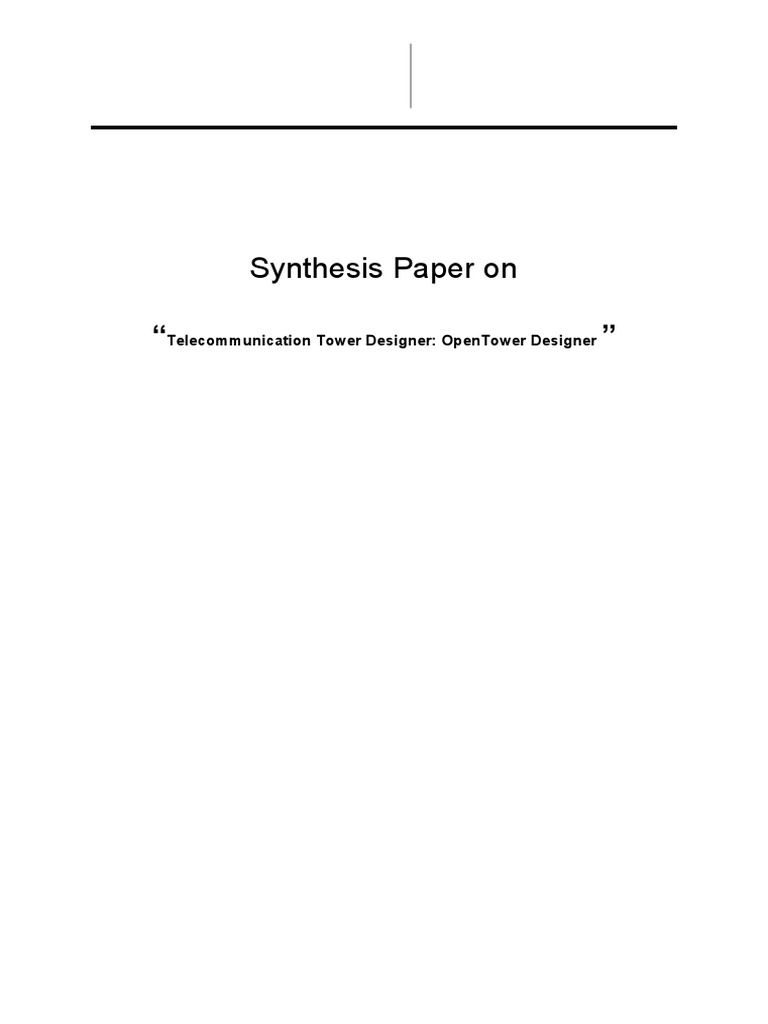 Telecommunication Tower Designer OpenTower Designer | PDF ...