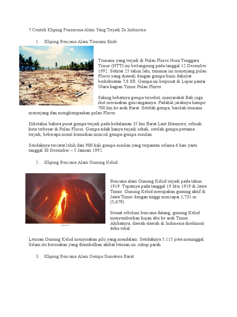7 Fenomena Alam Indonesia | PDF