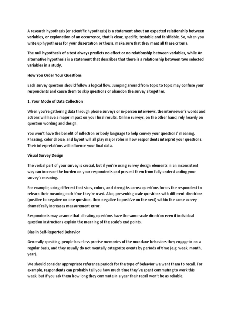 A Research Hypothesis | PDF | Hypothesis | Dependent And Independent ...