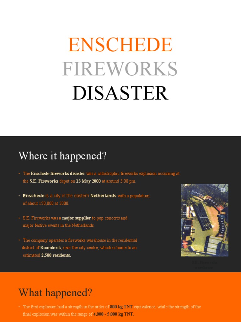 Enschede Fireworks Disaster - Industrial Disaster | PDF
