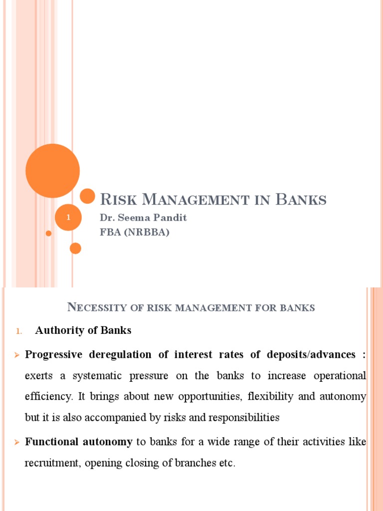 Risk Management in Banks | PDF | Financial Risk | Bonds (Finance)