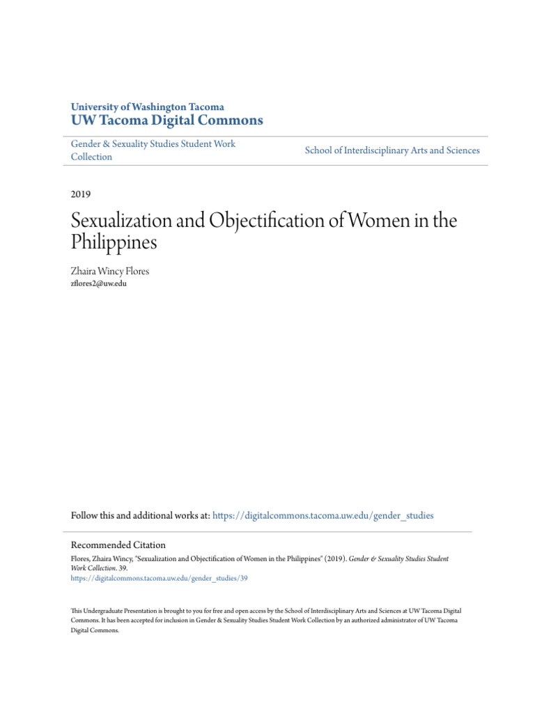 Sexualization and Objectification of Women in The Philippines | PDF ...
