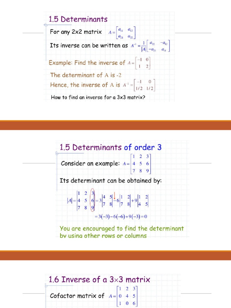 3x3 Matrix Inverse | PDF