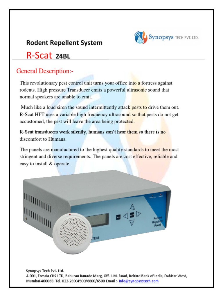 Digital Rodent Repellent System | PDF | Ultrasound | Frequency
