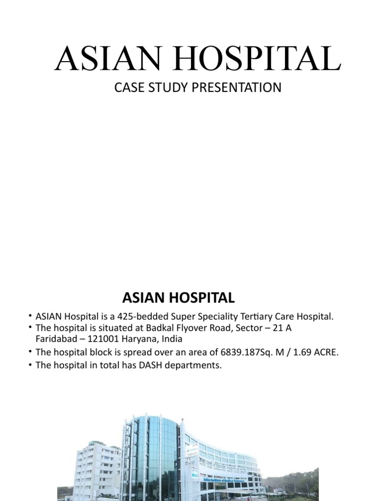 Asian Hospital Faridabad Overview | PDF