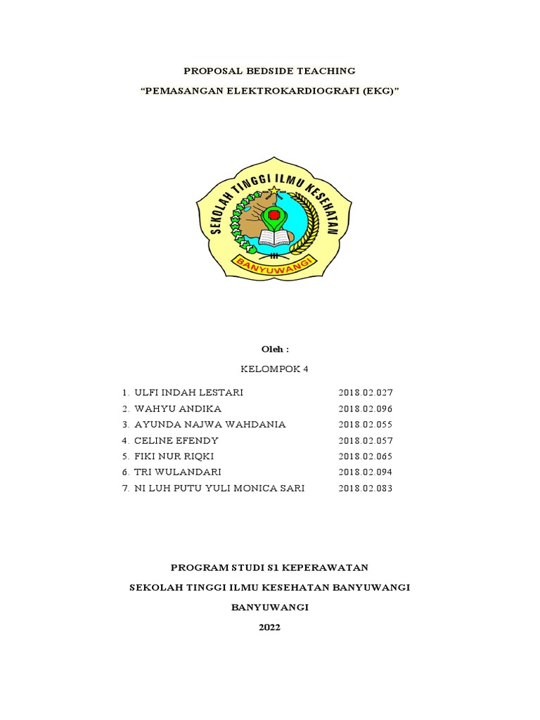 Pemasangan EKG: Proposal Bedside Teaching | PDF | Kesehatan Holistik