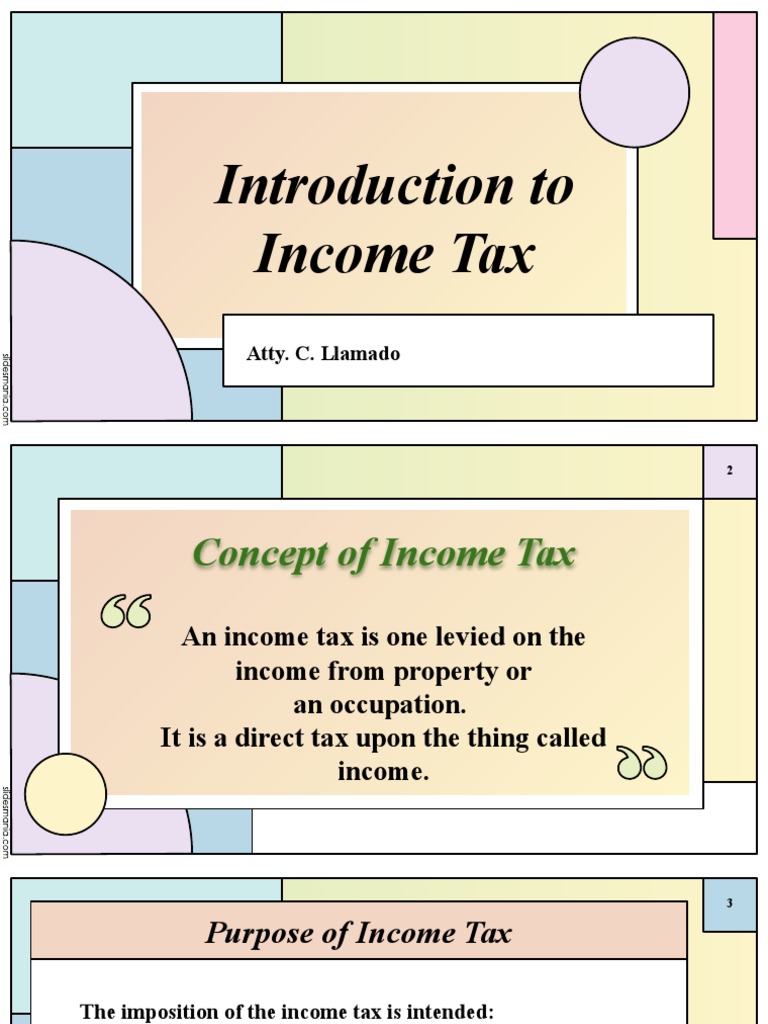 Week 2-Introduction To Income Tax and The Individual Income Taxpayers ... Week 2-Introduction To Income Tax and The Individual Income Taxpayers ...
