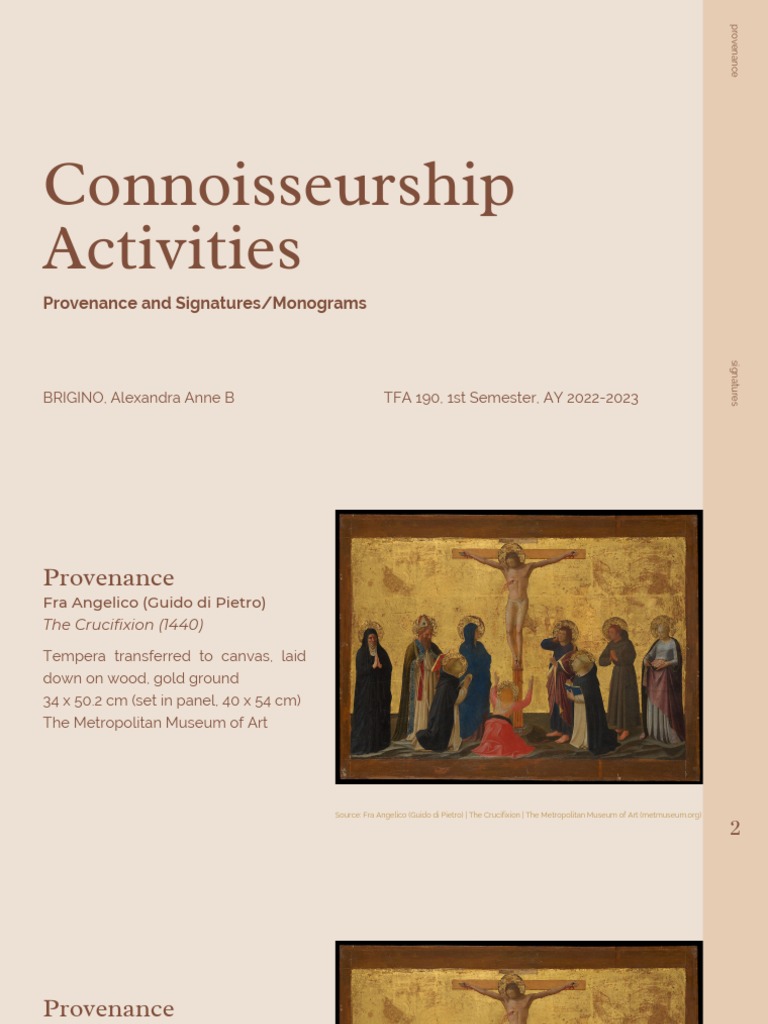 BRIGINO - TFA 190 - Activity 1.2 - 1.3 - Provenance and Signatures or ...